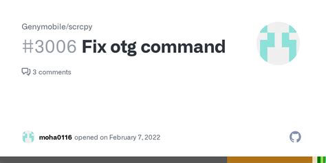 Fix Otg Command Issue Genymobile Scrcpy GitHub