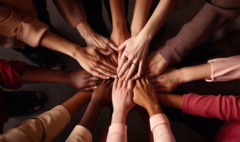 Premium Photo Friends Linking Hands And Forming A Circle Symbolizing Their Unity And Solidarity