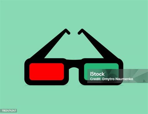 플랫 시네마 안경 안경 아이콘입니다 벡터 일러스트레이션 3차원 형태에 대한 스톡 벡터 아트 및 기타 이미지 3차원 형태 검안 공연 Istock