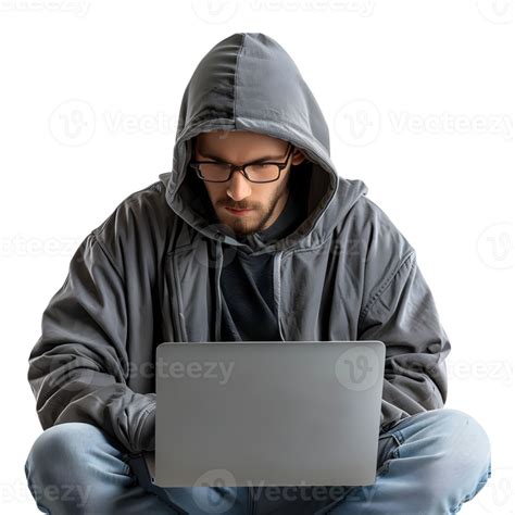 Hacker Working On Laptop On Transparent Background 45902556 PNG