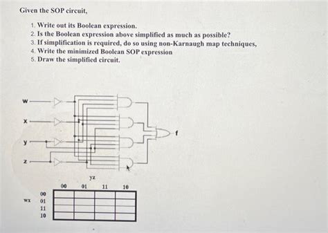 solved given the sop circuit 1 write out its boolean