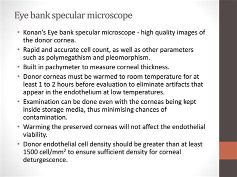 Assessment Of Corneal Endothelium Pptx