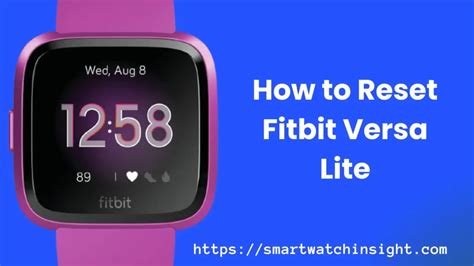 How To Reset Fitbit Versa Lite Easy Step By Step Guide