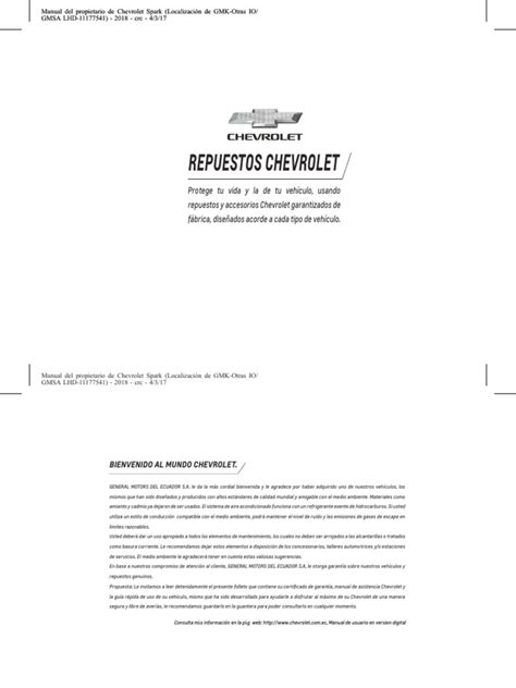 Manual Spark Gt Pdf Bloqueo Dispositivo De Seguridad Control Remoto