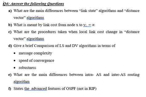 Solved 04 Answer The Following Questions A What Are The
