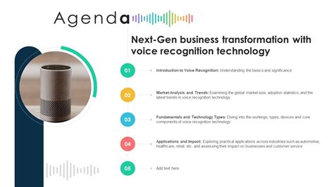 Agenda Next Gen Business Transformation With Voice Recognition