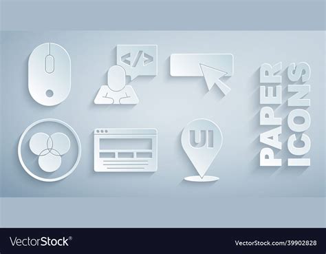 Set Ui Or Ux Design Rgb And Cmyk Color Mixing Vector Image