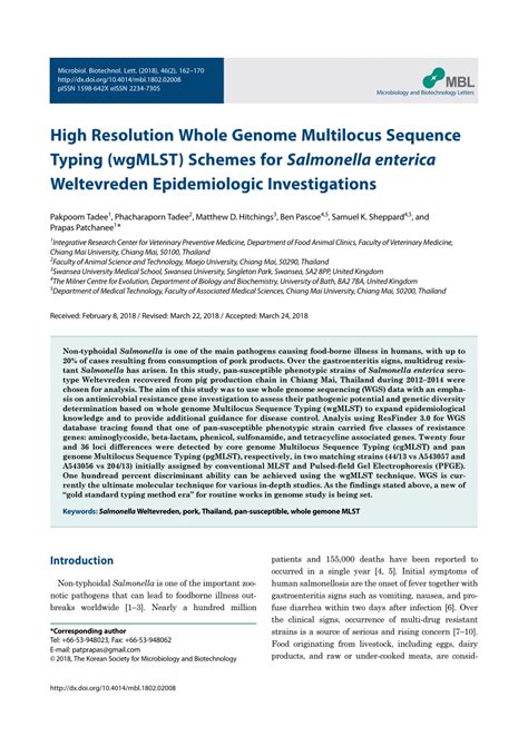 pdf high resolution whole genome multilocus sequence typing wgmlst