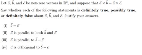 Solved Let ā b and ĉ be non zero vectors in R and Chegg