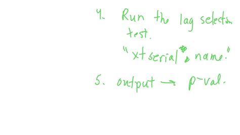 Solved Determine The Lag Length Of Each Variable For A Var