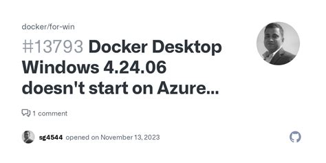 Docker Desktop Windows Doesn T Start On Azure Virtual Desktop Issue Docker