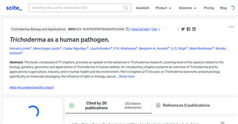 Trichoderma As A Human Pathogen