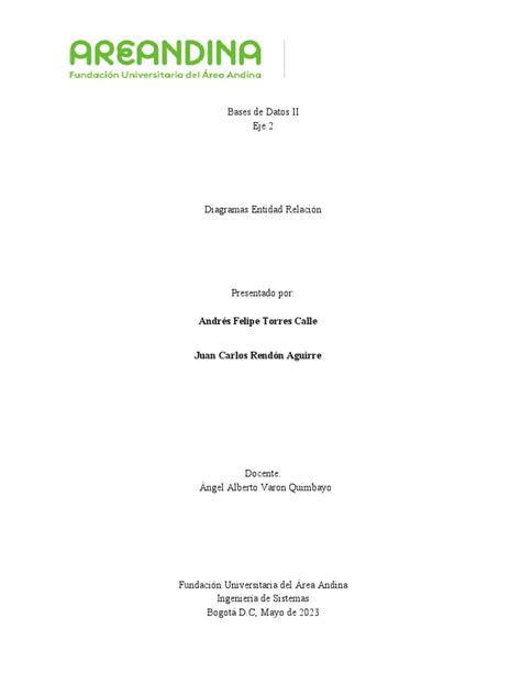 Bases De Datos Ii Eje 2 Pdf Bases De Datos Ciencias De La Computación