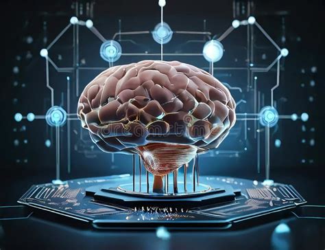 A Human Brain Neural Networksurrounds The Brain With Activitythe