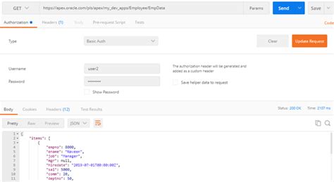 Oracle Apex — Securing Rest Services Through Basic Authentication By