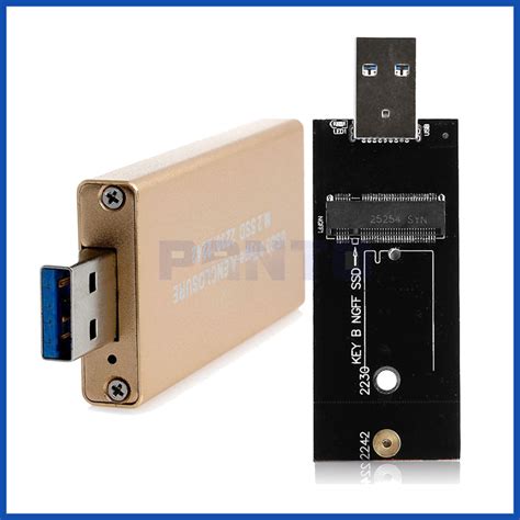 USB 3 0 NGFF M 2 Flash Box Aluminium USB3 0 Type A To NGFF M 2 Key B 2242 SATA Based SSD Enclosure