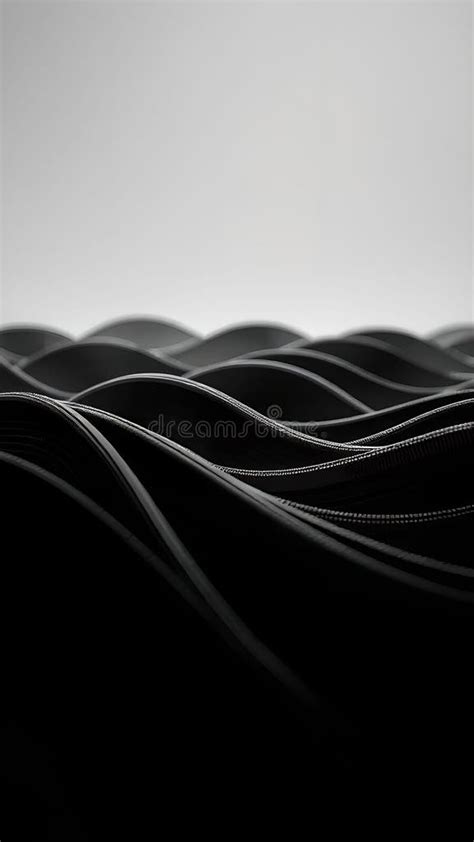 Minimalist Monochrome Cables Abstract Wave Patterns Soft Gradients High Contrast Ultra