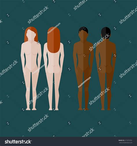 Illustration Naked Women Body Front Back Stock Vector Royalty Free Shutterstock