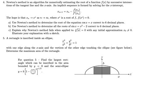 Solvednewtons Method Is An Algorithm For Numerically Estimating The