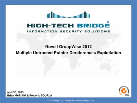 Novell Groupwise Multiple Untrusted Pointer Dereferences Exploitation