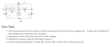 Solved Is Wo Your Task 1 Use Nodal Analysis To Write A