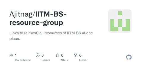 github ajitnag iitm bs resource group links to almost all