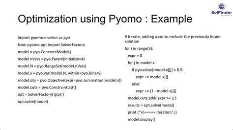 optimization using pyomo youtube