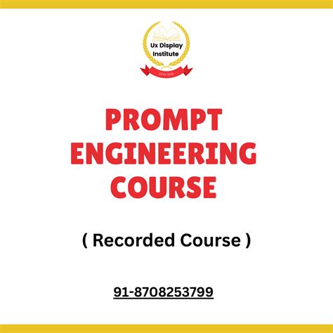 Prompt Engineering Course Ux Display Institute