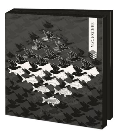 Kaartenmapje Met Env Vierkant Black White M C Escher Kopen