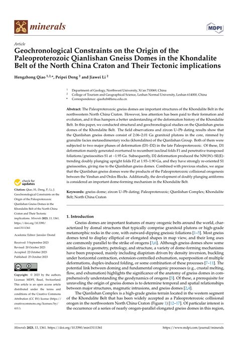 Pdf Geochronological Constraints On The Origin Of The