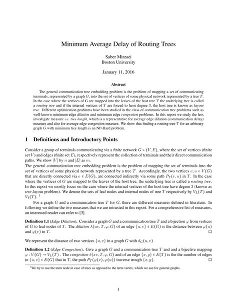 Pdf Minimum Average Delay Of Routing Trees