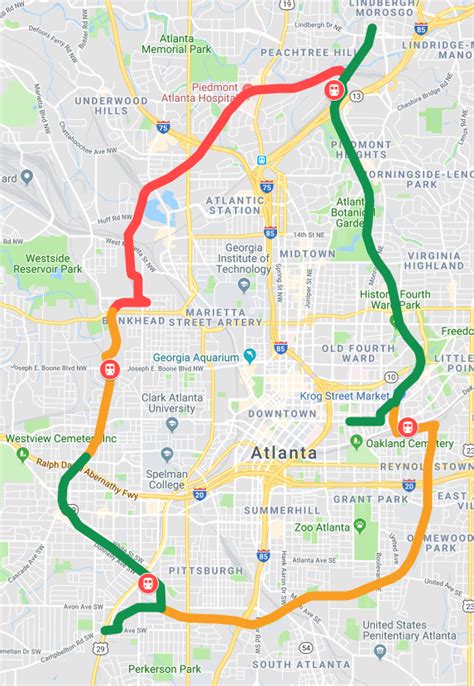 Atlanta Beltline Mappdf A Foodies Guide To Restaurants On The