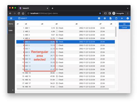 201 Control Select Table Genero Software Development Platform Low