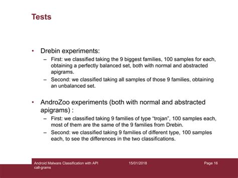 Android Malware Classification With Api Call Grams Ppt