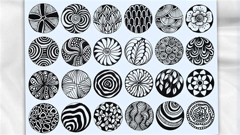 24 Zentangle Patterns How To Draw Zentangle Patterns For Beginners Youtube