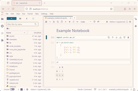 Rose Pine Jupyterlab · Pypi