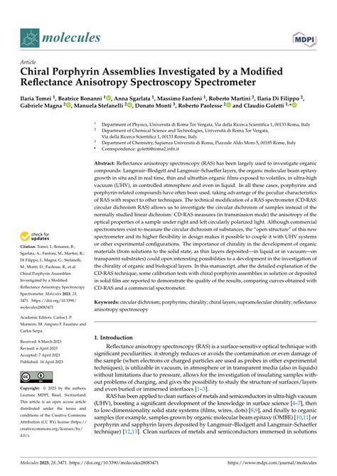 Pdf Chiral Porphyrin Assemblies Investigated By A Modified