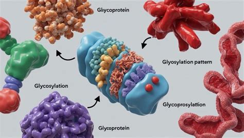 Detailed Illustration Of Cell Structures Highlighting Glycosylation Patterns Premium Ai