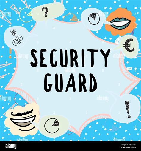 Text Sign Showing Security Guard Business Showcase Tools Used To