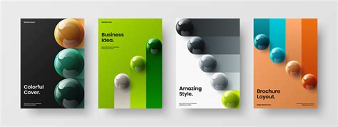 다채로운 연간 보고서 A4 디자인 벡터 레이아웃 컬렉션 트렌디 한 3d 공 소책자 템플릿 번들 A4 용지에 대한 스톡 벡터 아트 및 기타 이미지 Istock