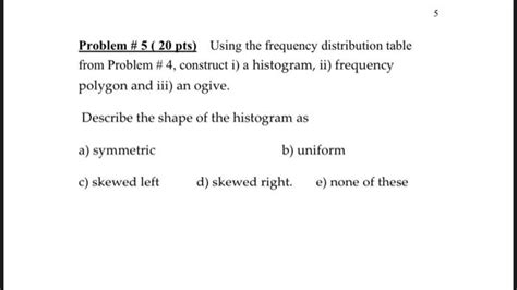 Problem 5 20 Pts Using The Frequency