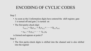 DIGITAL COMMUNICATION ENCODING AND DECODING OF CYCLIC CODE PPTX