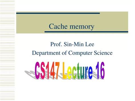 PPT Cache Memory PowerPoint Presentation Free Download ID