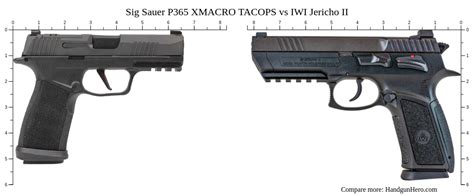 Sig Sauer P365 Xmacro Tacops Vs Iwi Jericho Ii Size Comparison