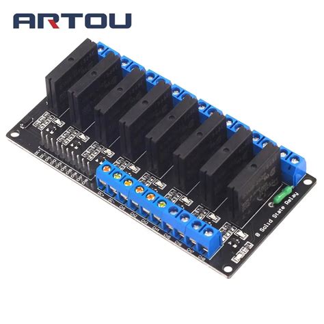 V V V V Channel Solid State Relay Module High Level Trigger DC AC DC DC V A