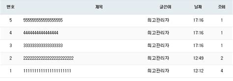 목록에서 tr 배경색 구분 게시판스킨강좌 그누보드5강좌