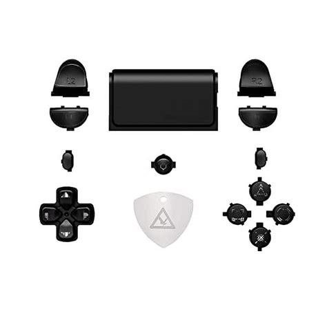 Extremerate Black Custom Classical Symbols Replacement Full Set Buttons For Ps4 Slim Pro