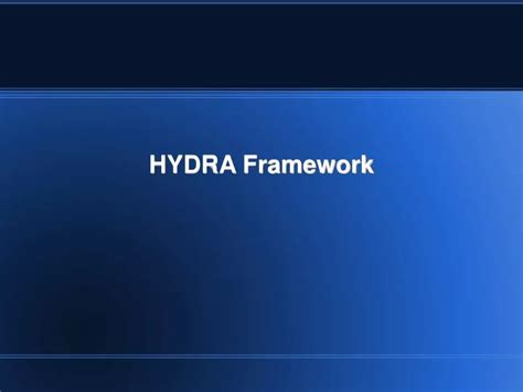Ppt Hydra Framework Setup Program Compilation Event Structure Data