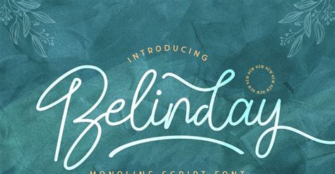 Belinday Monoline Cursive Font 104022 TemplateMonster