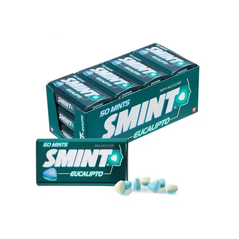 Smint Tin Flavor Eucalyptus Box 12 Metal Boxes